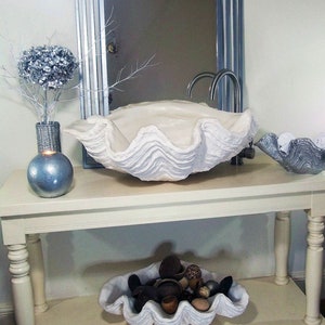 Giant Clam Shell Bathroom Sink Wash Basin Bowl Vessel Counter Top ...