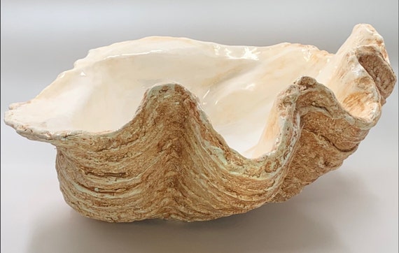 Géant Palourde Shell Sculpture Art ornement Bol À La Main fini - Etsy ...
