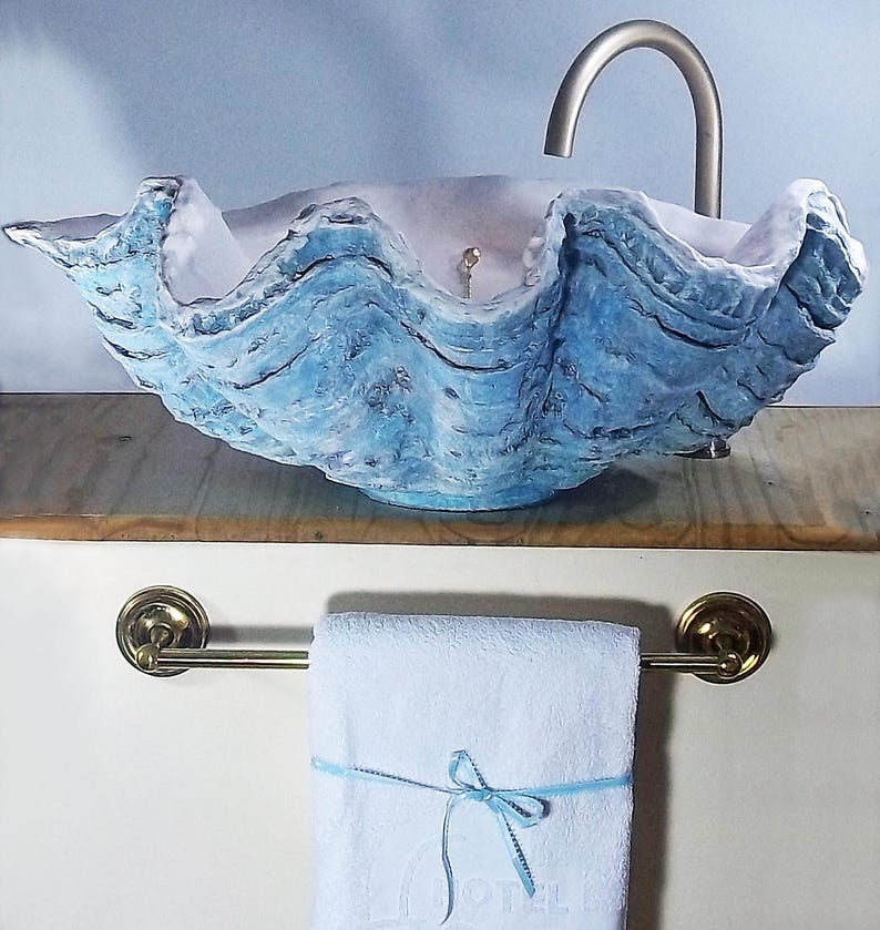 Giant Clam Shell Bathroom Sink Wash Basin Bowl Counter Top - Etsy