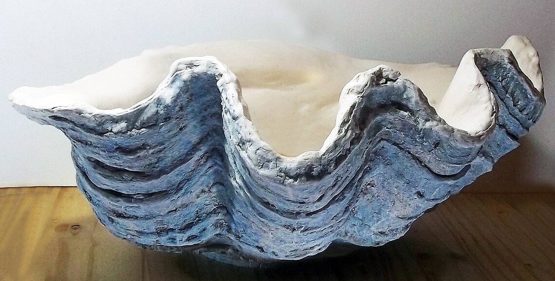 XL Aquamarine Blue Shell Giant Clam Shell Sculpture a Piece of - Etsy UK