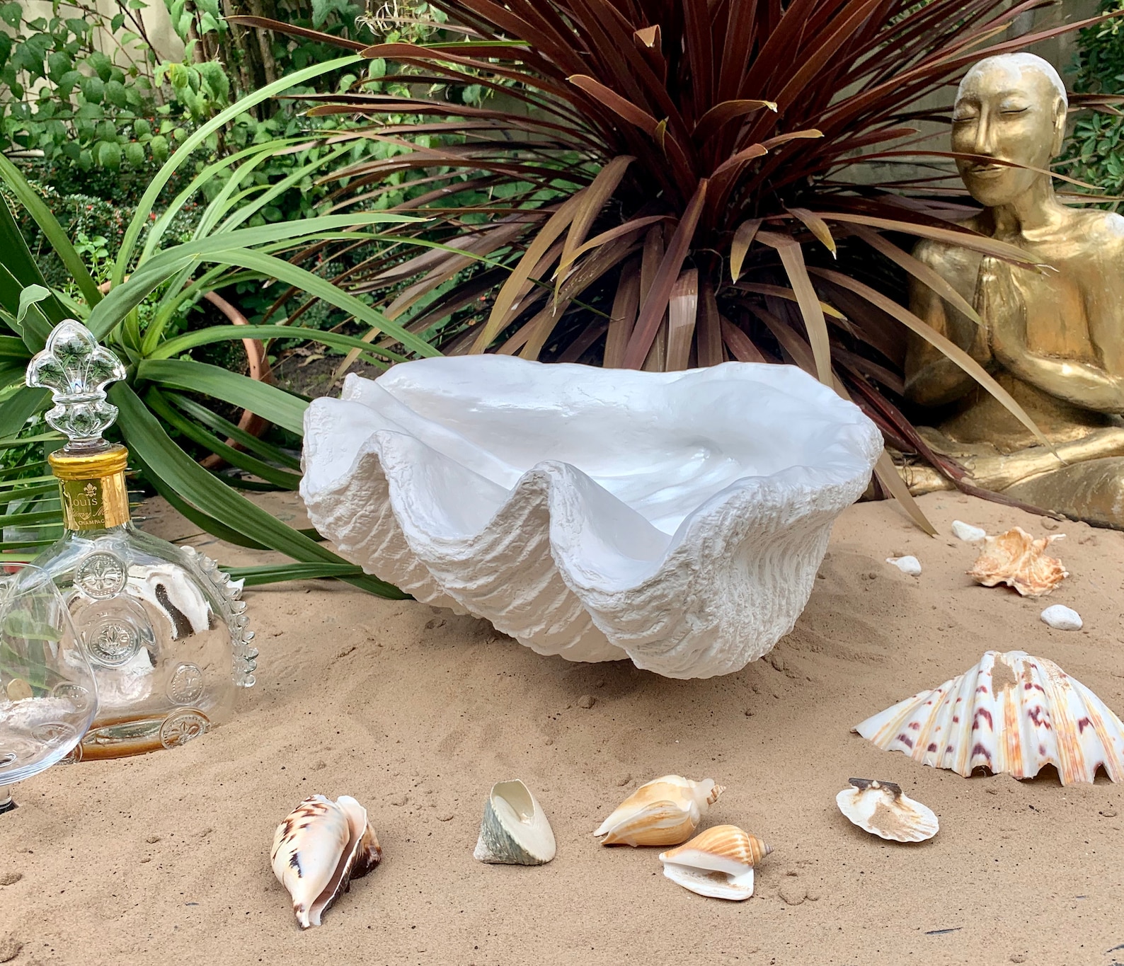 Caramel Giant Clam Shell Stylish Vessel Bowl Handmade | Etsy