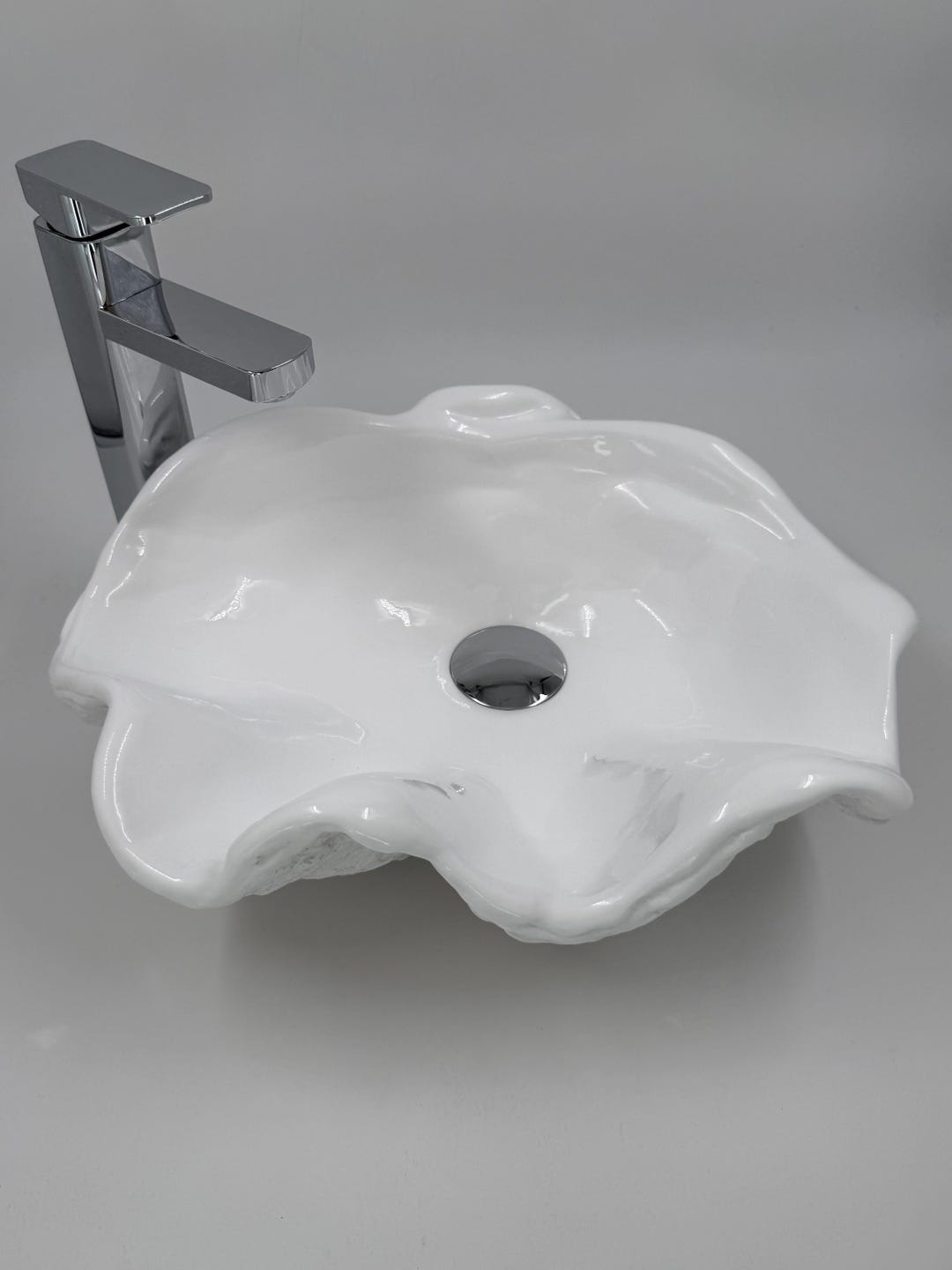 Giant Clam Shell Bathroom Sink Wash Basin Bowl Vessel Counter Top ...