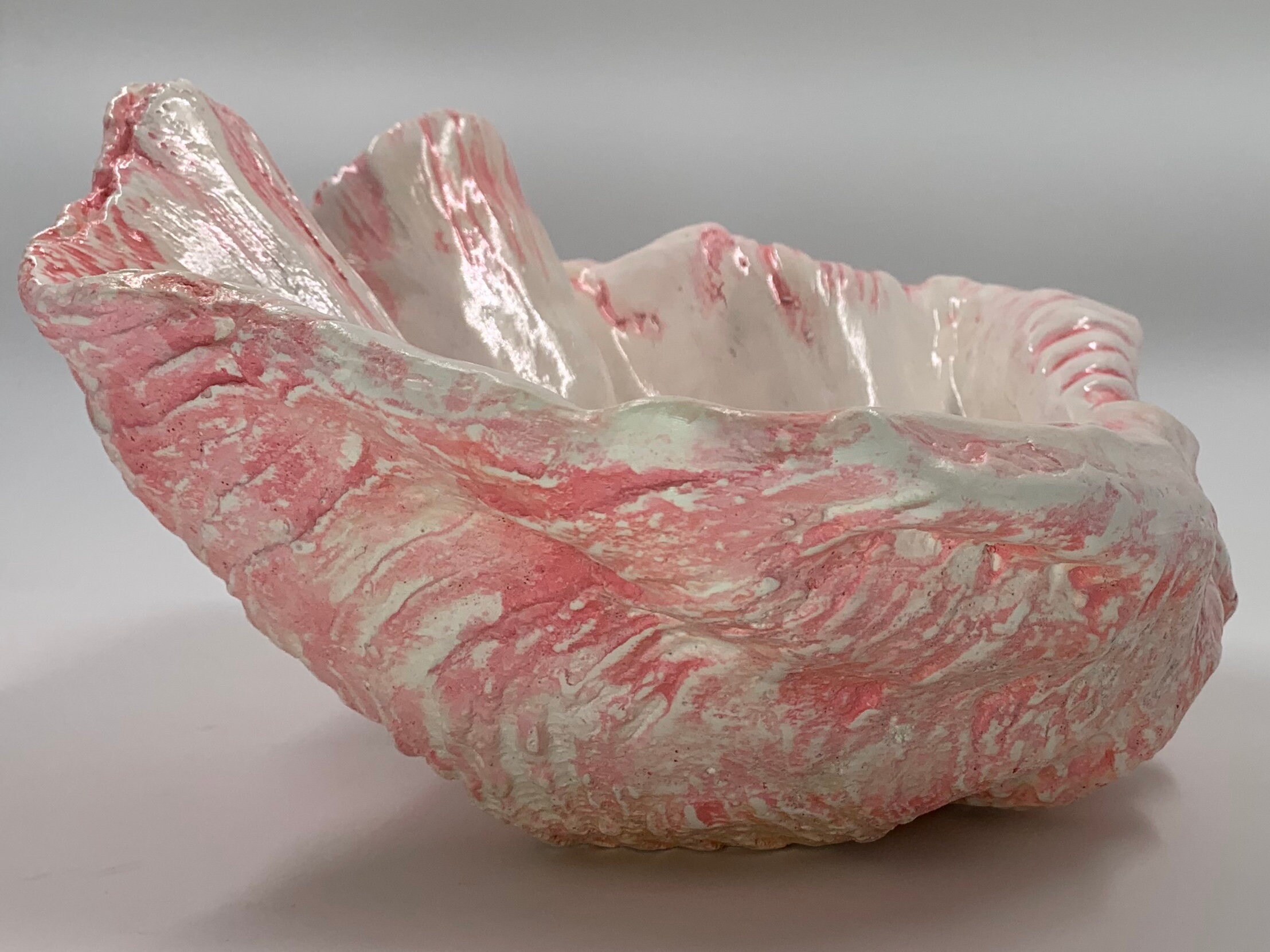 Giant Clam Shell Sculpture Art Ornament Bowl Handmade in Pink - Etsy UK