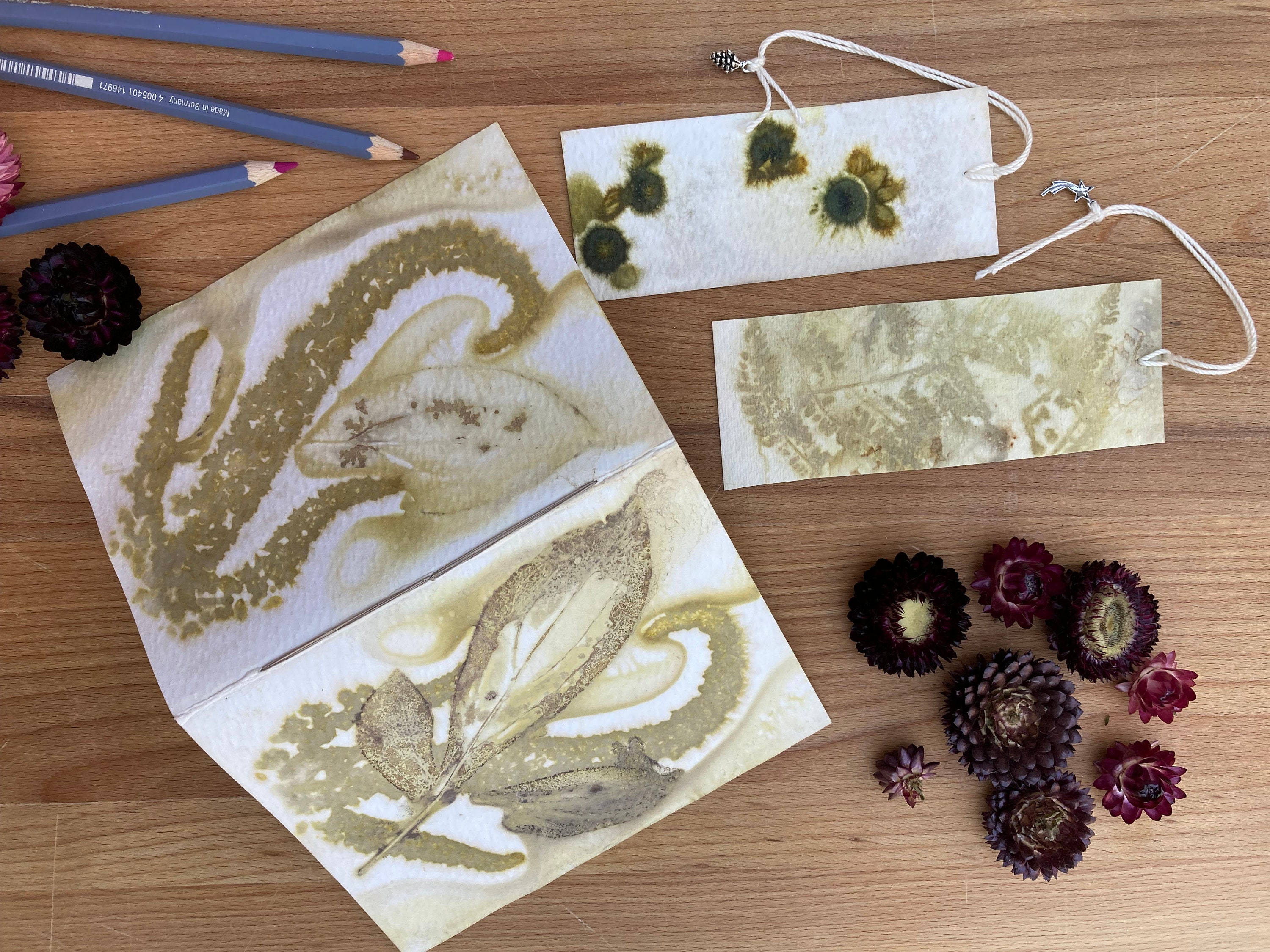 Botanical Flower and Leaf Print Stationary Set, Cards, Journal ...