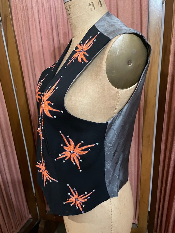rhinestoned and embroidered vest by Rickrageous - Gem