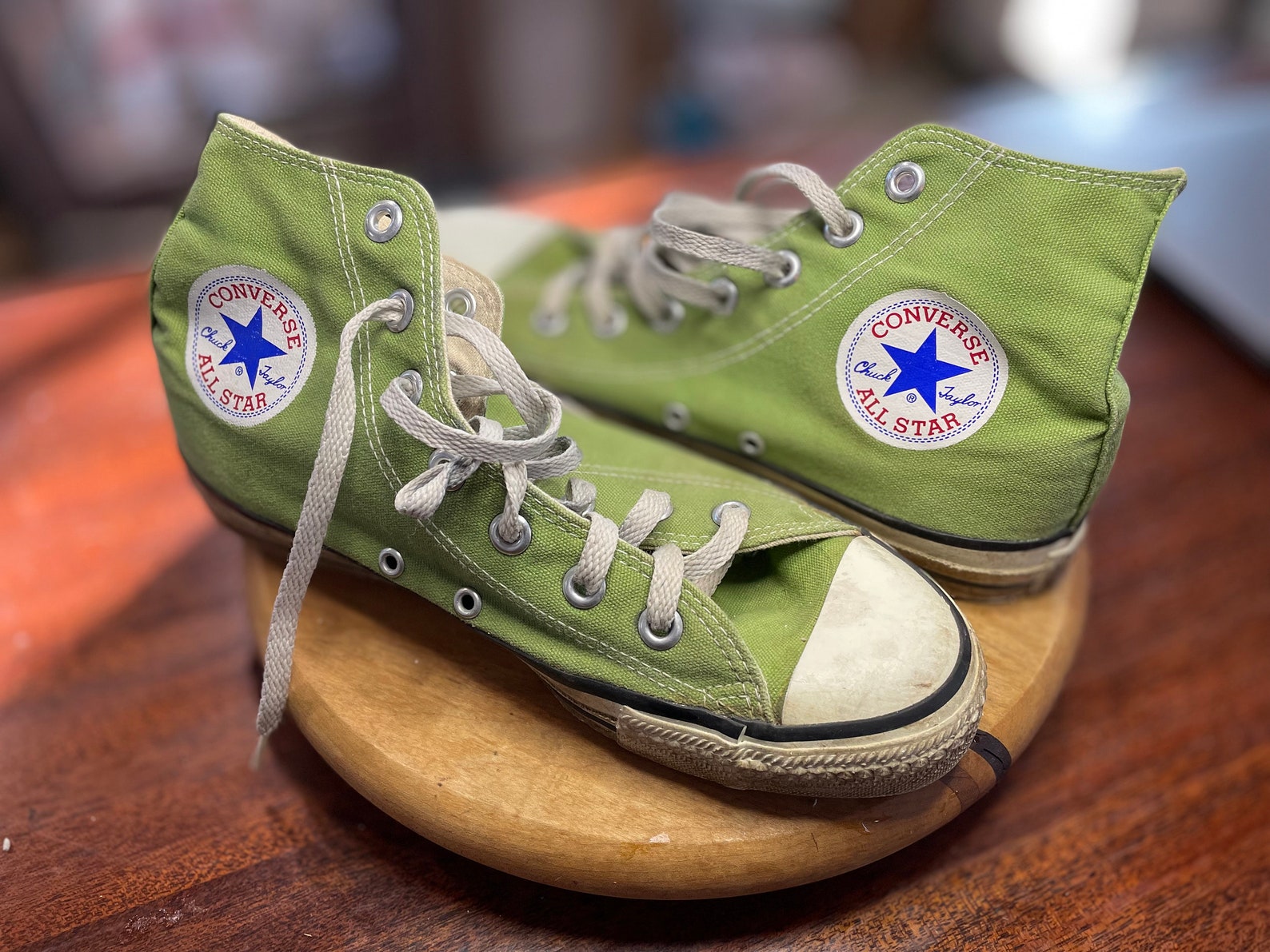 1990's Converse Allstars Made in USA Lime Green High Tops Size 6 - Etsy