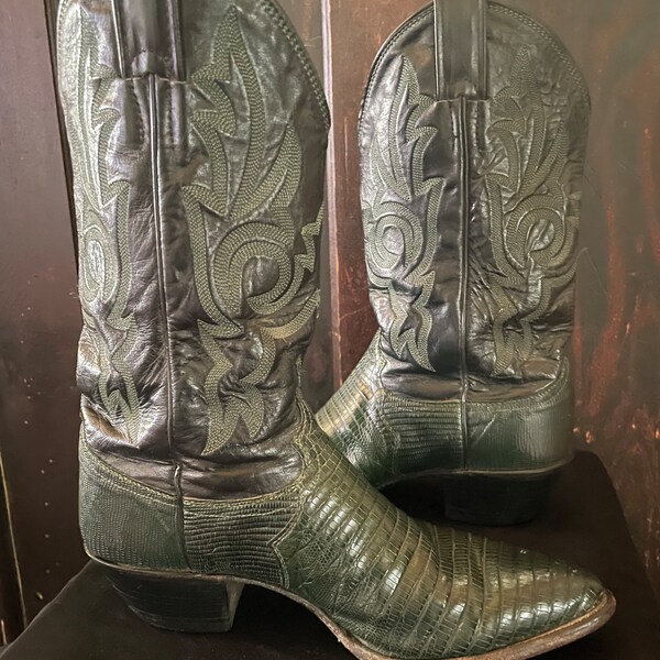 Green Cowboy Boots - Etsy