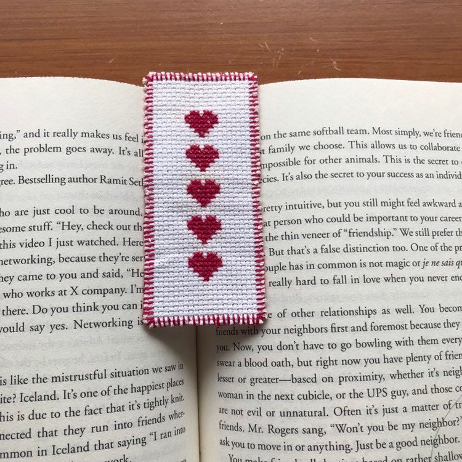 Religious Christian Cross Stitch Bookmark Embroidery Five Red | Etsy