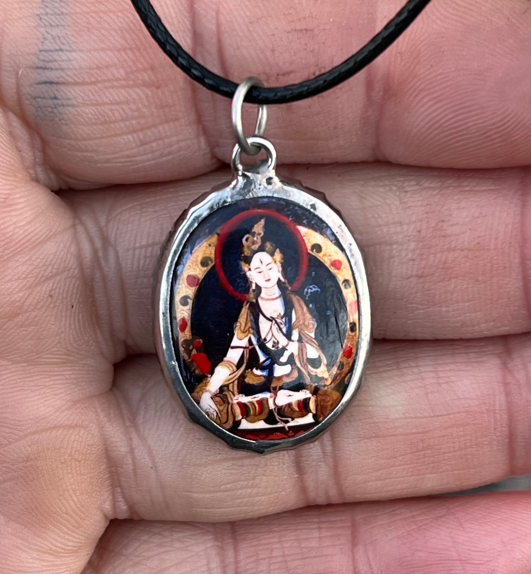 Enamel Pendant Tibetan Buddhist Tara Yoga Meditation Necklace - Etsy