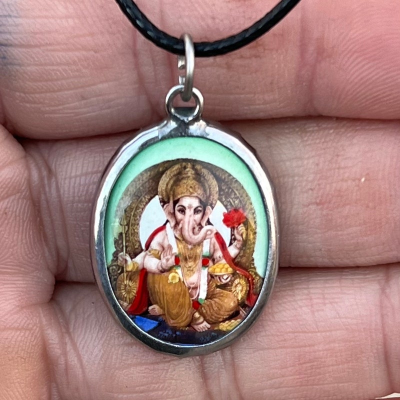 Enamel Hindu Pendant - Etsy