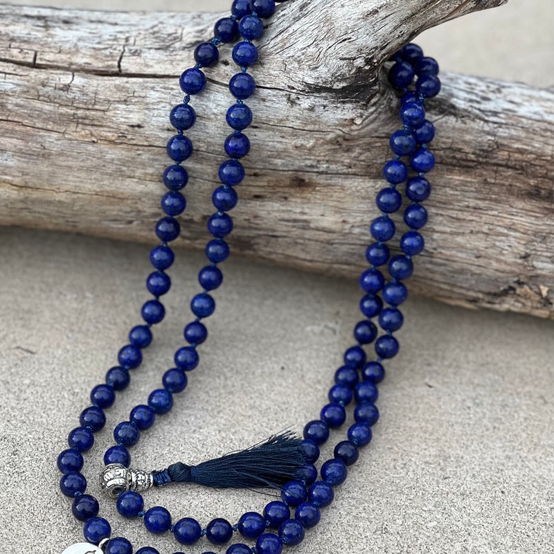 Amethyst Lapis Mala Beads - Etsy