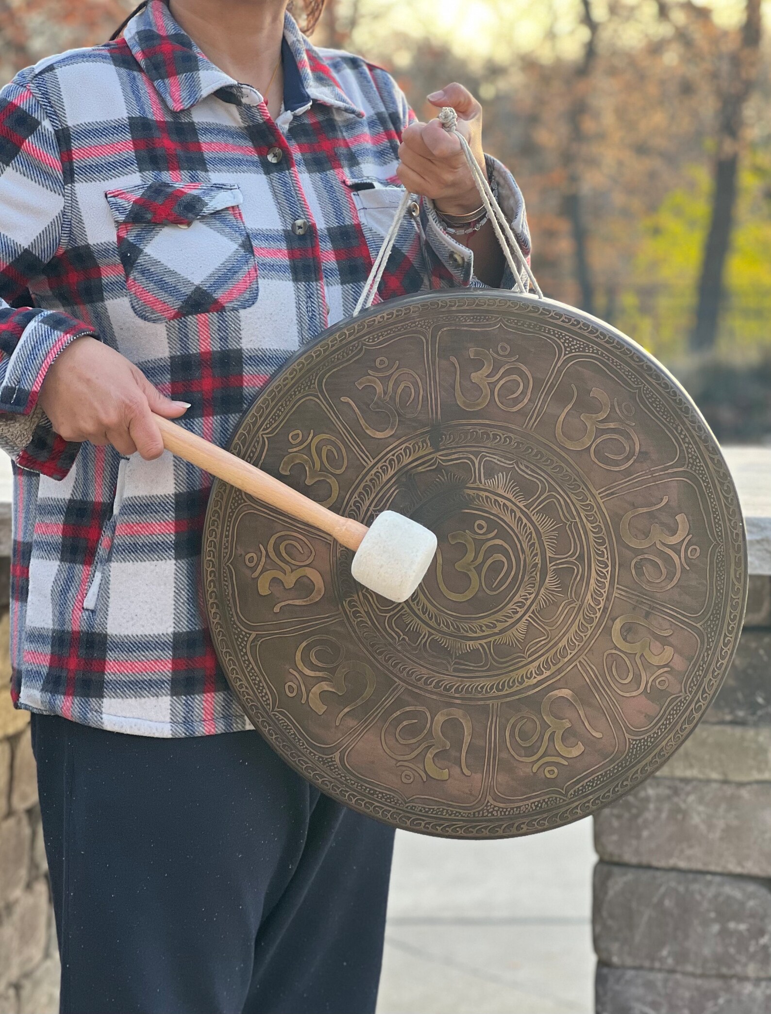 Tibetan Om Gong 18 Inches Diameter Handmade, Temple Gong Healing ...