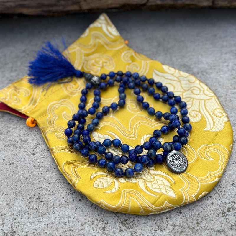 Lapis Lazuli Silk Knot - Etsy