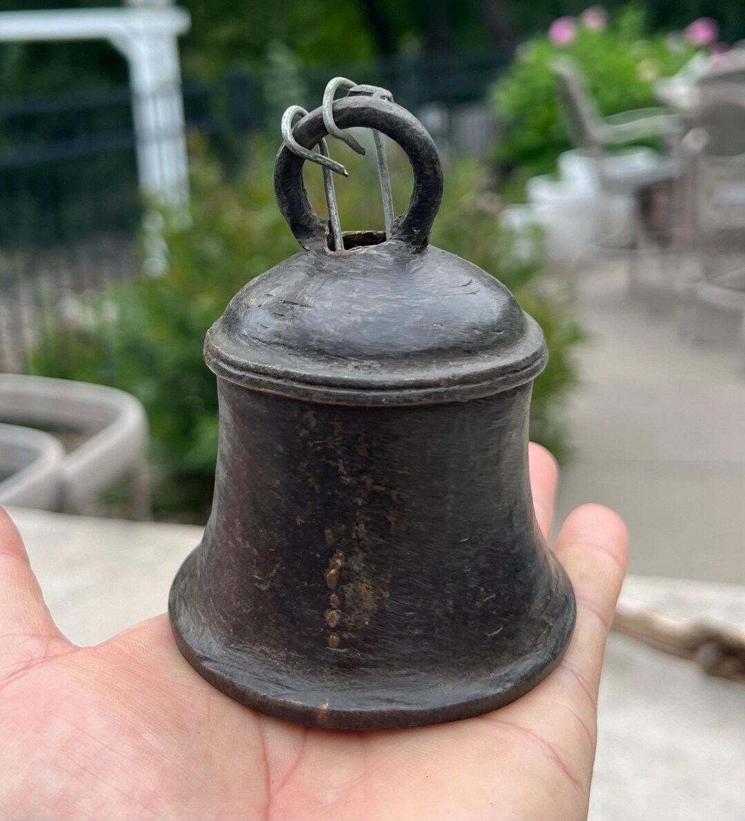 Vintage Large Old Handcrafted Brass Hindu Temple Worship Bell ...