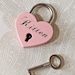 Large Pink Heart Lock Padlock - Personalized Diamond Engraving | PLEASE ...