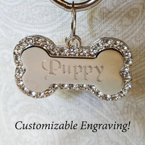 Diamond Pet Tag - Etsy