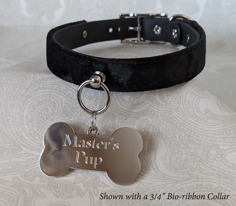 XL Silver Tone Bone Tag Personalized Diamond Engraving Pet - Etsy