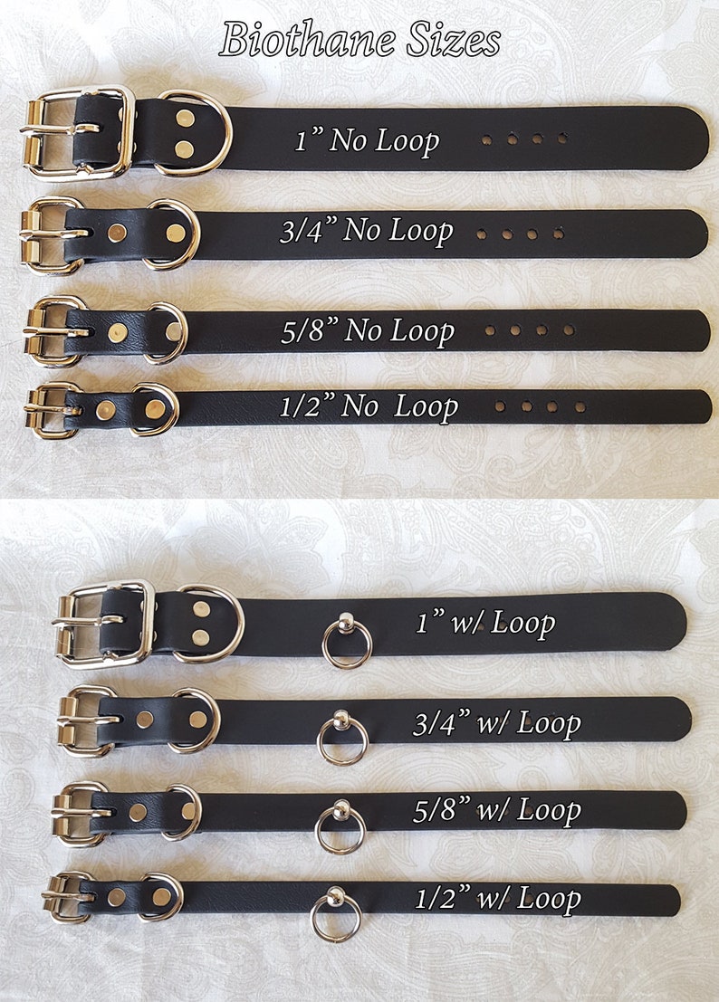 One Pair Buckling Biothane Cuffs - 3 Sizes - Many Colors Customizable ...