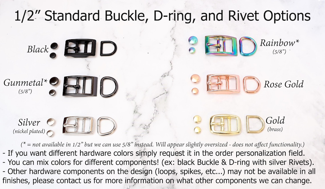 One Pair Buckling Biothane Cuffs - 3 Sizes - Many Colors Customizable ...