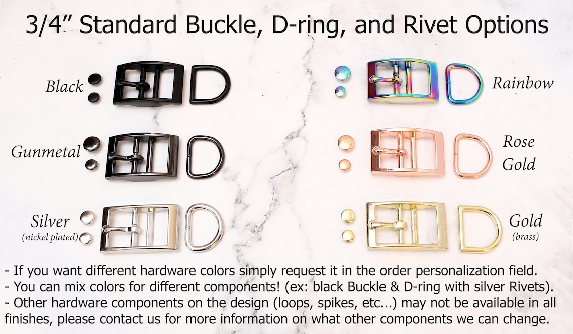 One Pair Buckling Biothane Cuffs - 3 Sizes - Many Colors Customizable ...