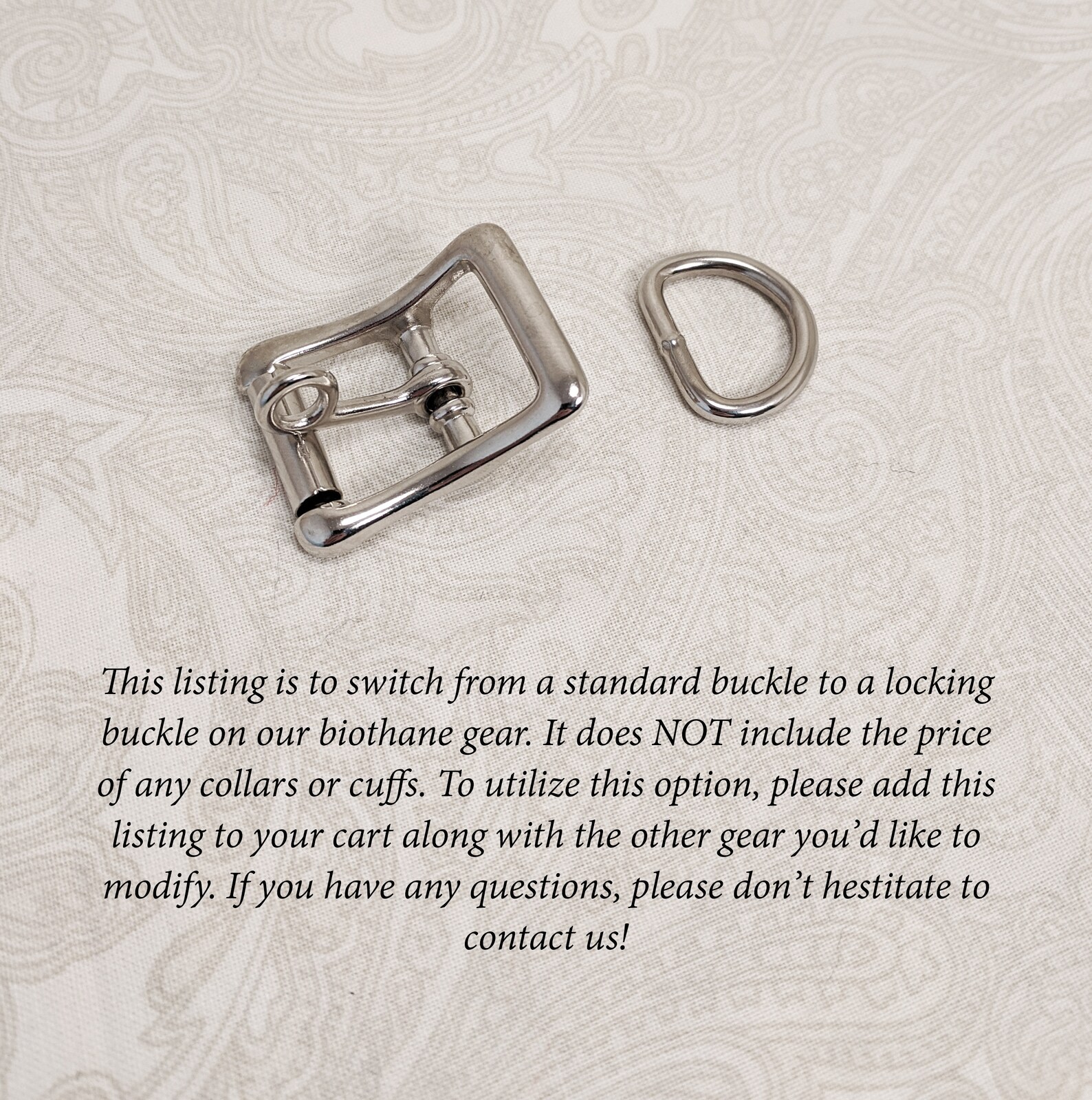 Biothane Collar & Cuff Add-on: Locking Buckles! - Etsy
