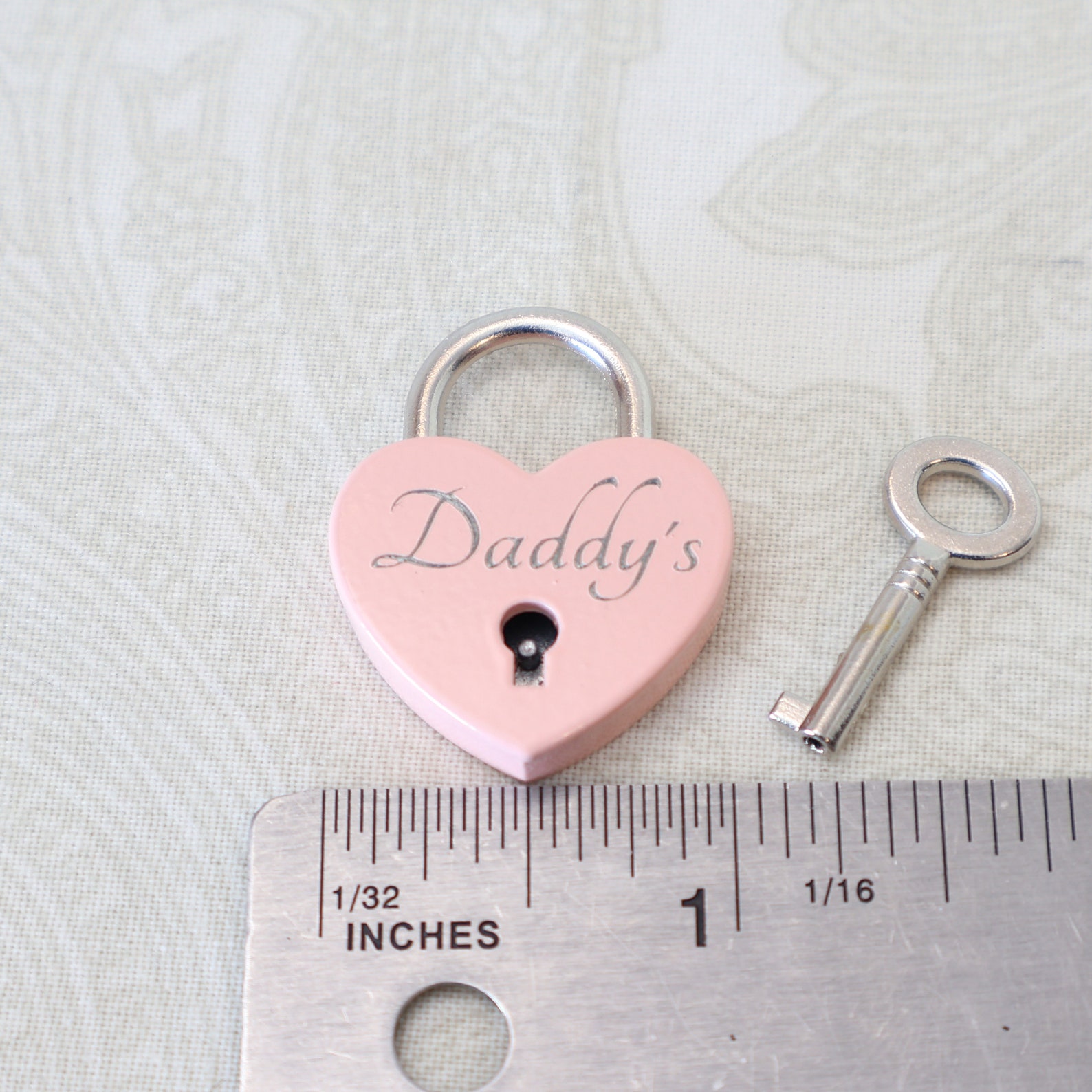 Small Light Pink Heart Lock Padlock - Personalized Diamond Engraving ...