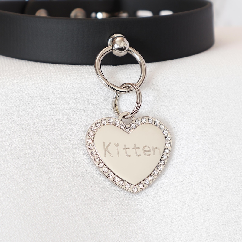 Bling Heart Dog Charm - Etsy