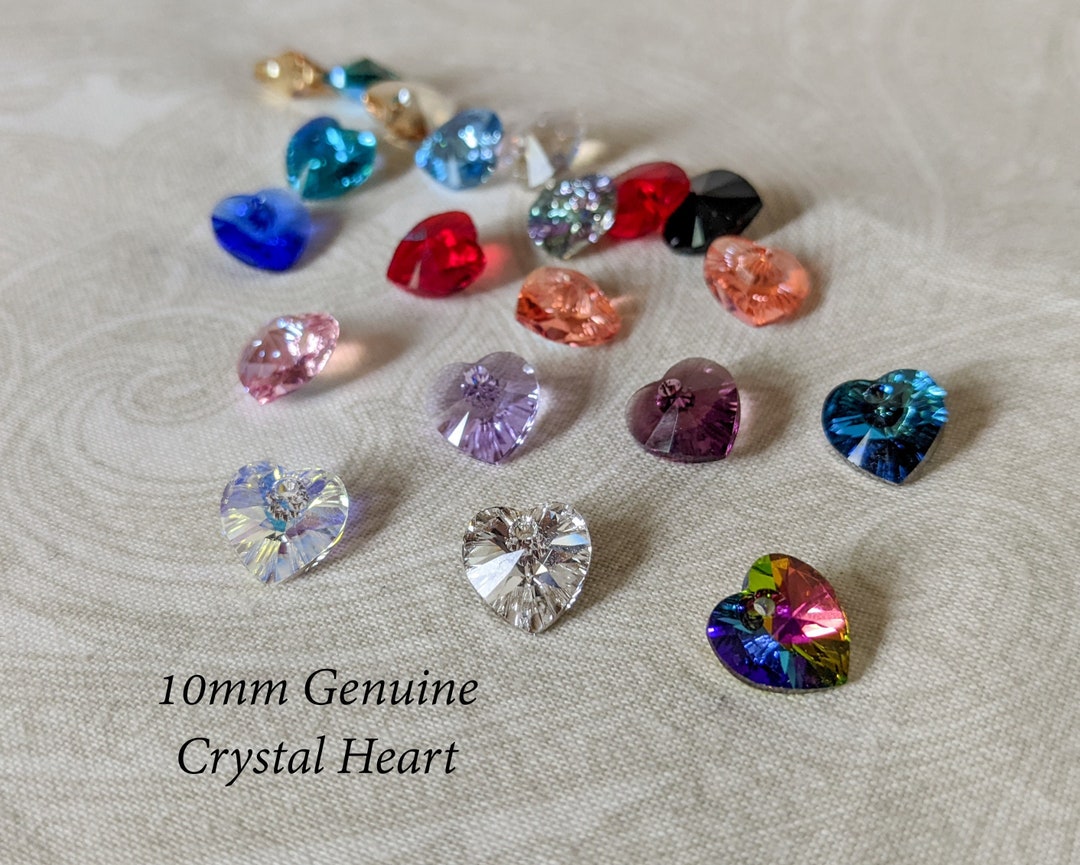 ADD-ON: 10mm Genuine Crystal Heart Charms! *please Read Description* - Etsy