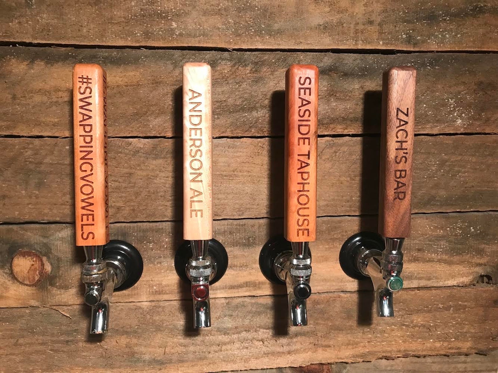 6” Custom Laser Engraved Wood Draft Tap Handle: Home Bar, Brewery ...