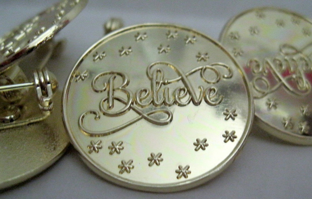 Gold 1" Lapel Pin, With Safty Pin Back - Etsy