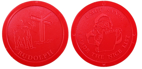 Rudolph/i Met Santa & I Made the Nice List Token 50 Pcs. | Etsy