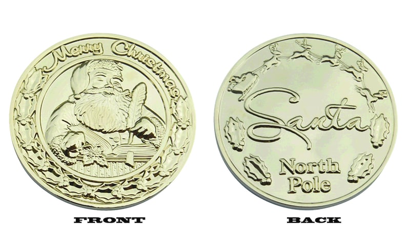 Giant 2 1/2 Gold Coin for santa's Payment for - Etsy