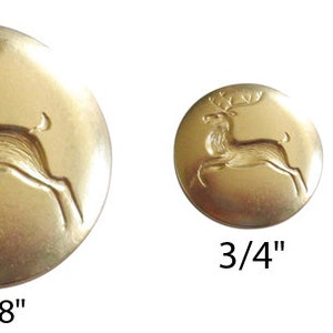 3 Different Sizes Brass Reindeer Buttons 1 1/8 3/4 5/8 - Etsy