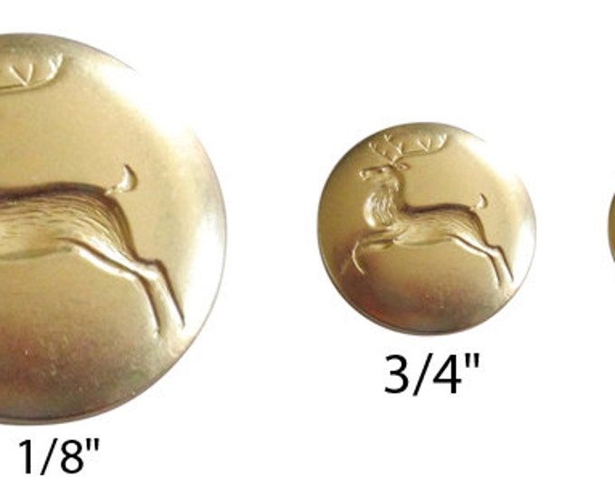 3 Different Sizes Brass Reindeer Buttons 1 1/8 - Etsy