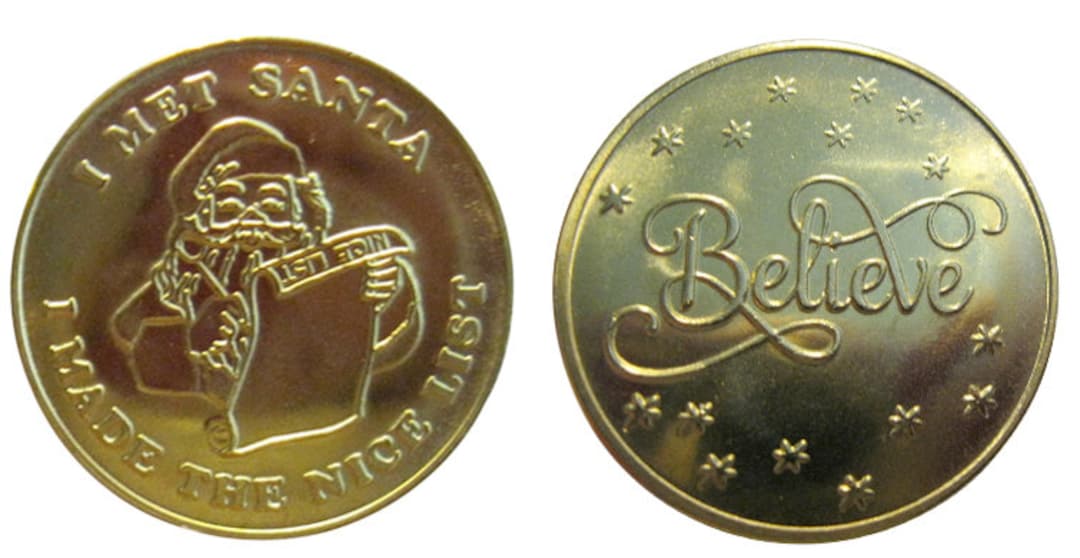 Bag of 100 Solid Brass 30MM "i Met Santa I Made the Nice List" Coins ...