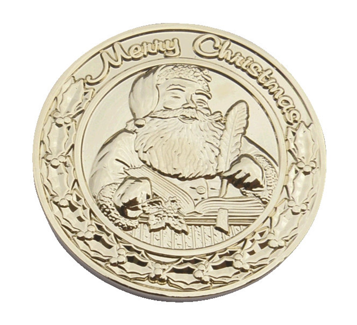 Giant 2 1/2 Gold Coin for santa's Payment for - Etsy