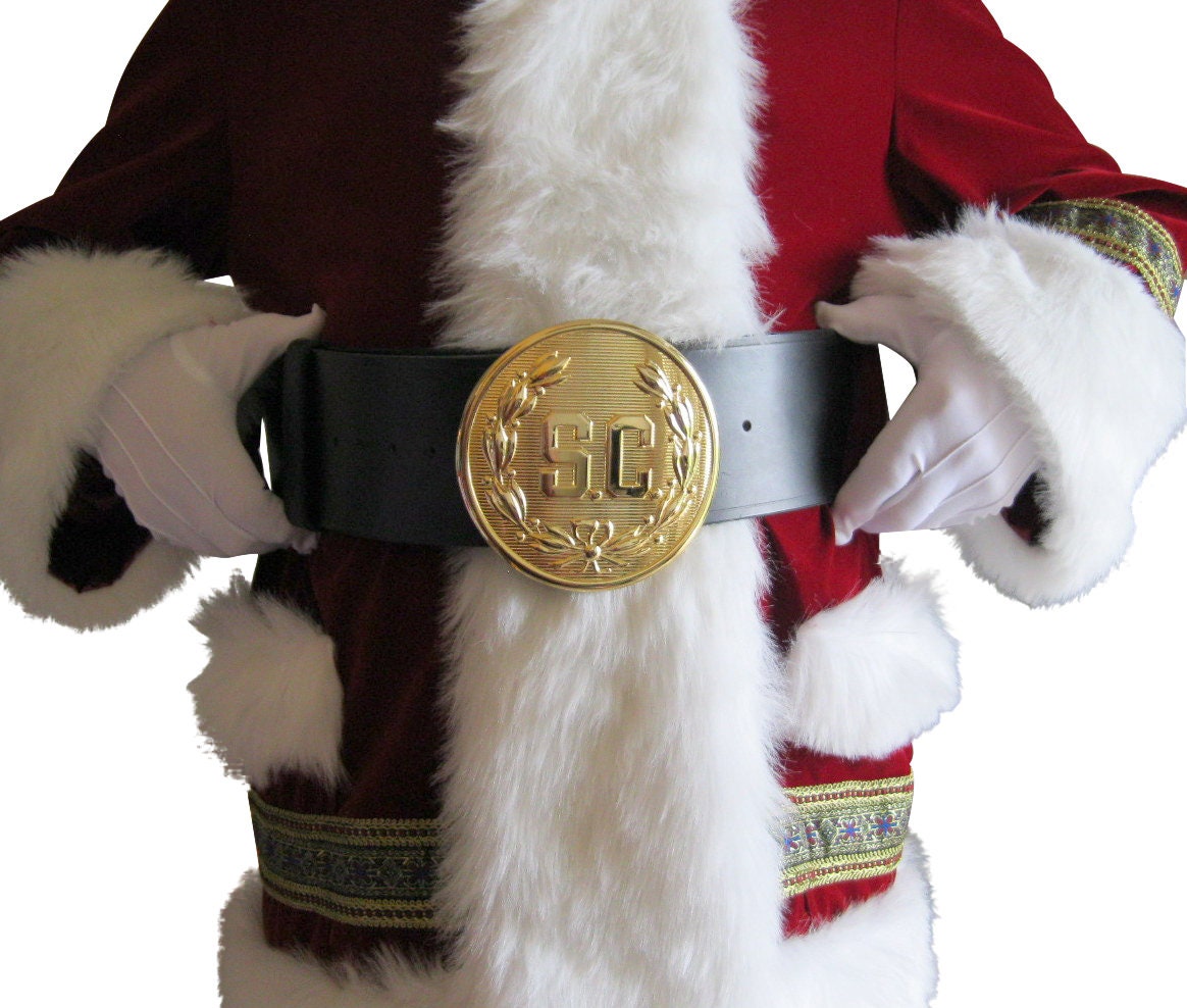 Santa's "sc" Big 5 1/2" Gold Plated Belt Buckle-- Fits A 4" Belt - Etsy