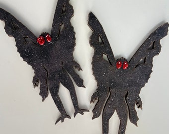 Mothman Magnets Cute Cryptid Mothman Magnet Set Boba Mothman Series ...
