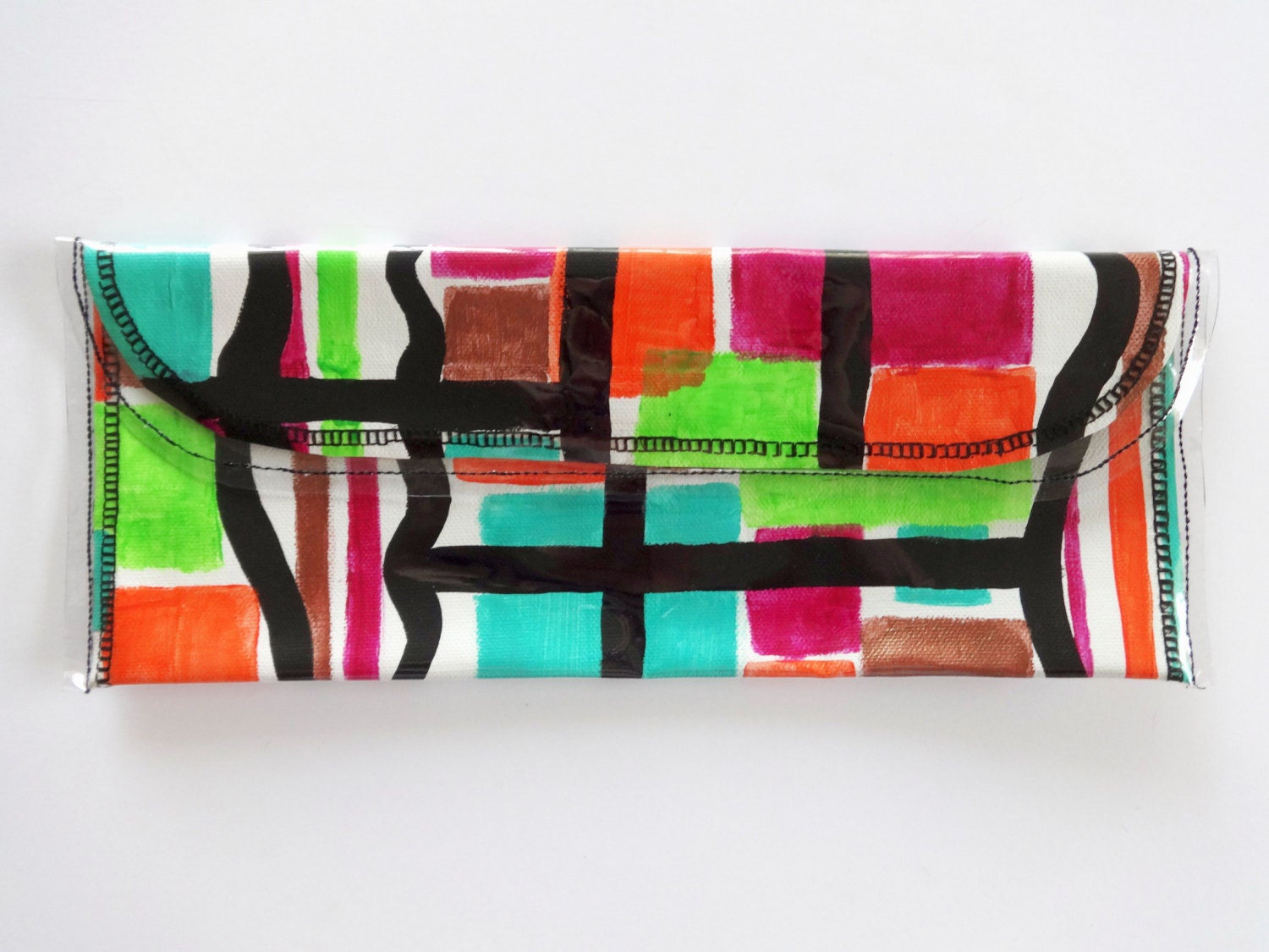 Hand Painted Clutch // Vinyl Clutch // Art Gifts // Evening - Etsy