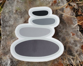 Stacked Rocks Sticker Rock Cairn Vinyl Decal River Rocks - Etsy