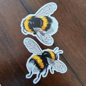 Bumble Bee Sticker, Bumblebee Vinyl Decal Set, 3" X 2.93", Bee Garden ...