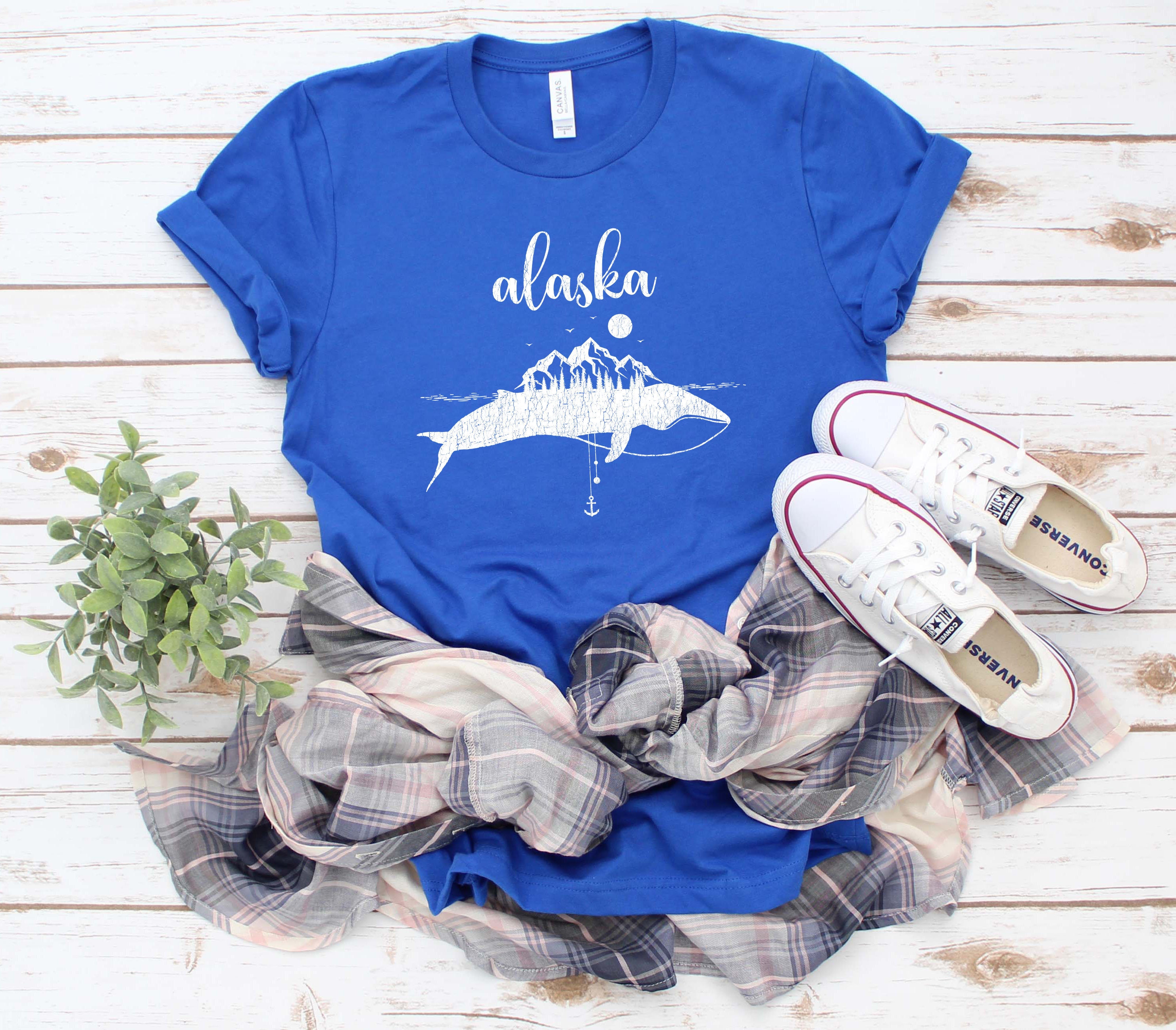 Alaska T-shirt, Alaska Whale Shirt, State of Alaska Tee, I Love Alaska ...