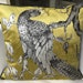 Zoffany DARNLEY TOILE VELVET in Chartreuse and Gray Birdscene Pillow ...