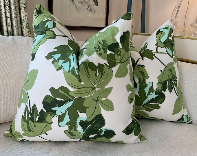 Peter Dunham Ikat in the Ocean Colorway 100% Linen Double Sided Pillow ...