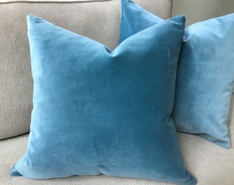 Light Blue Velvet-front and Back Covers | Etsy