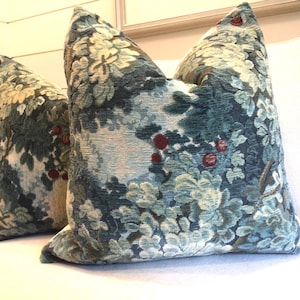 Scalamandre “marly” Verdure Cut and Uncut Velvet Covers in Blue ...