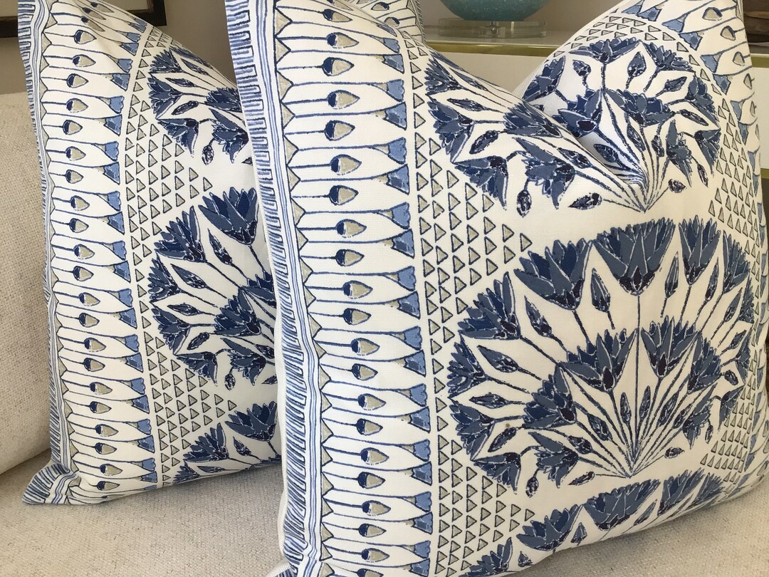Thibaut Anna French “CAIRO “ in Blue and White - Etsy