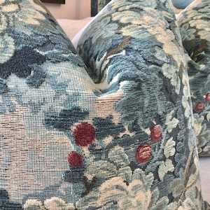 Scalamandre “marly” Verdure Cut and Uncut Velvet Covers in Blue ...