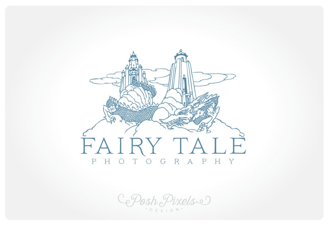 Fairy Tale Logo, Castle Logo, Dragon Logo, Photography Logo, Business ...
