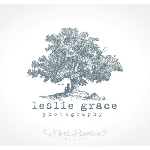 Farmhouse Logo Rustic Logo Leaf Logo Botanical Logo Laurel | Etsy